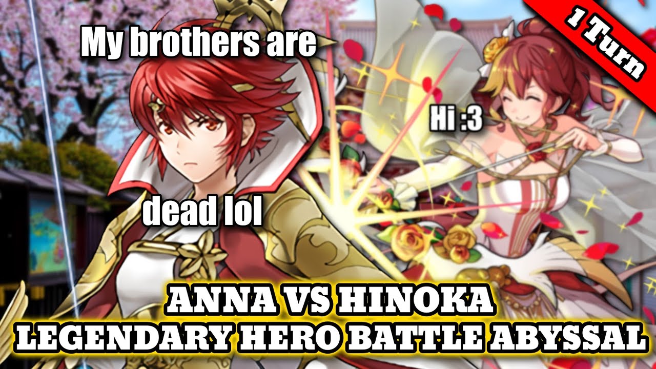 【FEH】Bridal Anna's first outing! - Anna 1 TURNS Hinoka Legendary Hero ...