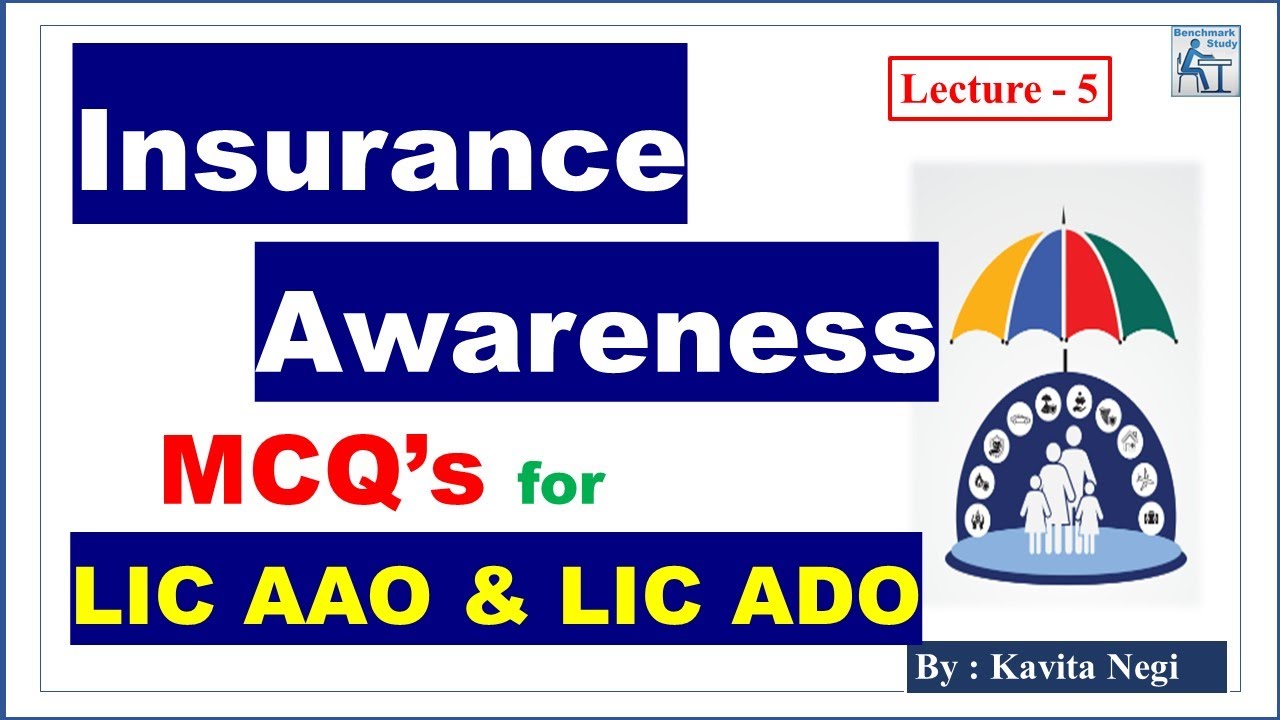 Insurance Awareness MCQ's for LIC ADO and LIC AAO | Lecture 5 | LIC ADO ...