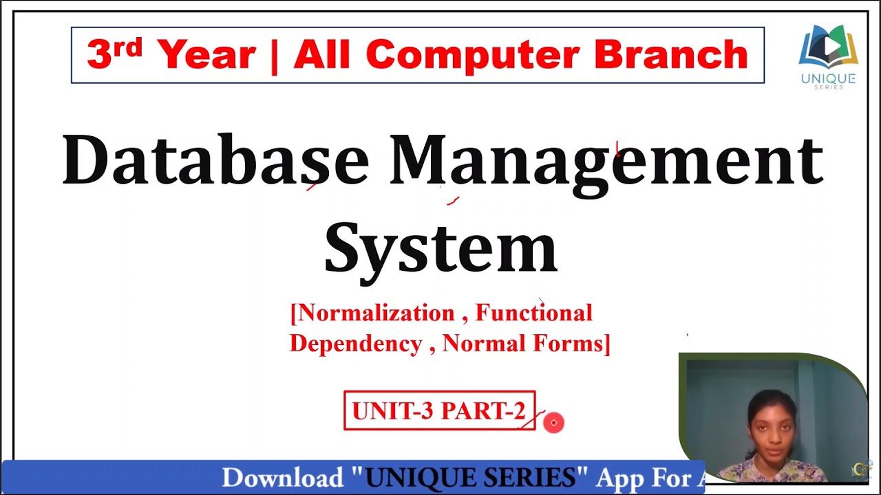 U3 P2 Normalization, Functional Dependency , Normal Forms - YouTube