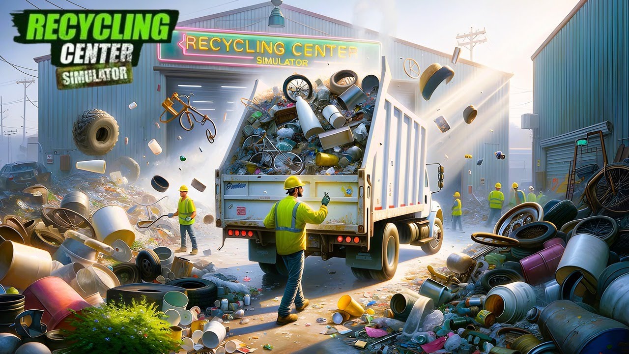 Recycling Center Simulator - Waste Management Fun! EP1 - YouTube