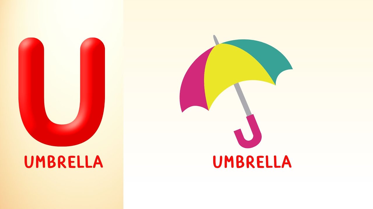 U is for Umbrella! Learn & Sing the Umbrella Song for Kids | # ...