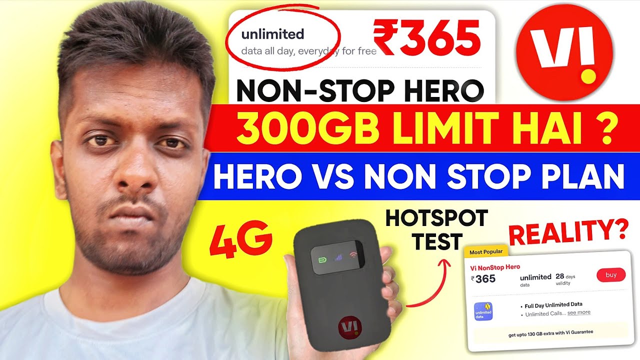 Vi Non-Stop Hero Plan Reality || 300Gb Limit ? - Best Data Plan From Vi ...
