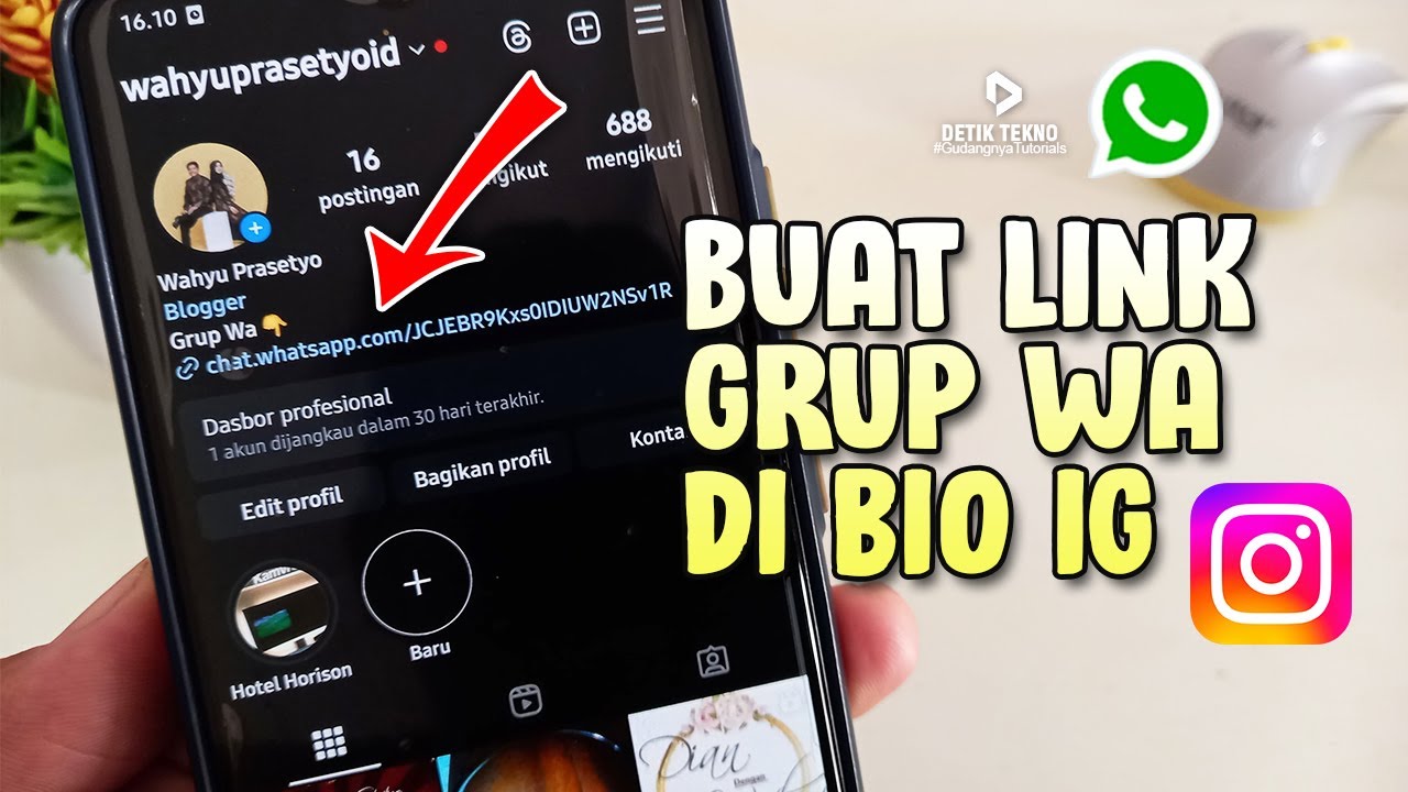 Cara Membuat Link Grup Whatsapp di Bio Instagram - YouTube