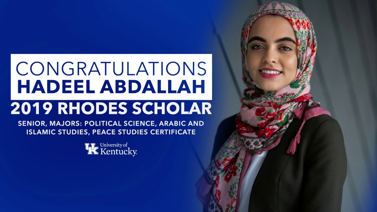 Meet UK's Newest Rhodes Scholar, Hadeel Abdallah! - YouTube