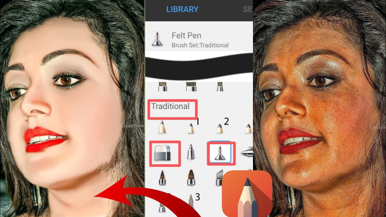 From this video | will teach you‌ : 🛑 Oily smooth skin HDR 🤫face smooth editing sketchbook ...