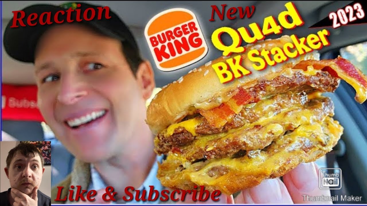 [Reaction] Burger King®️ Quad BK®️ Stacker 2023 Review - YouTube