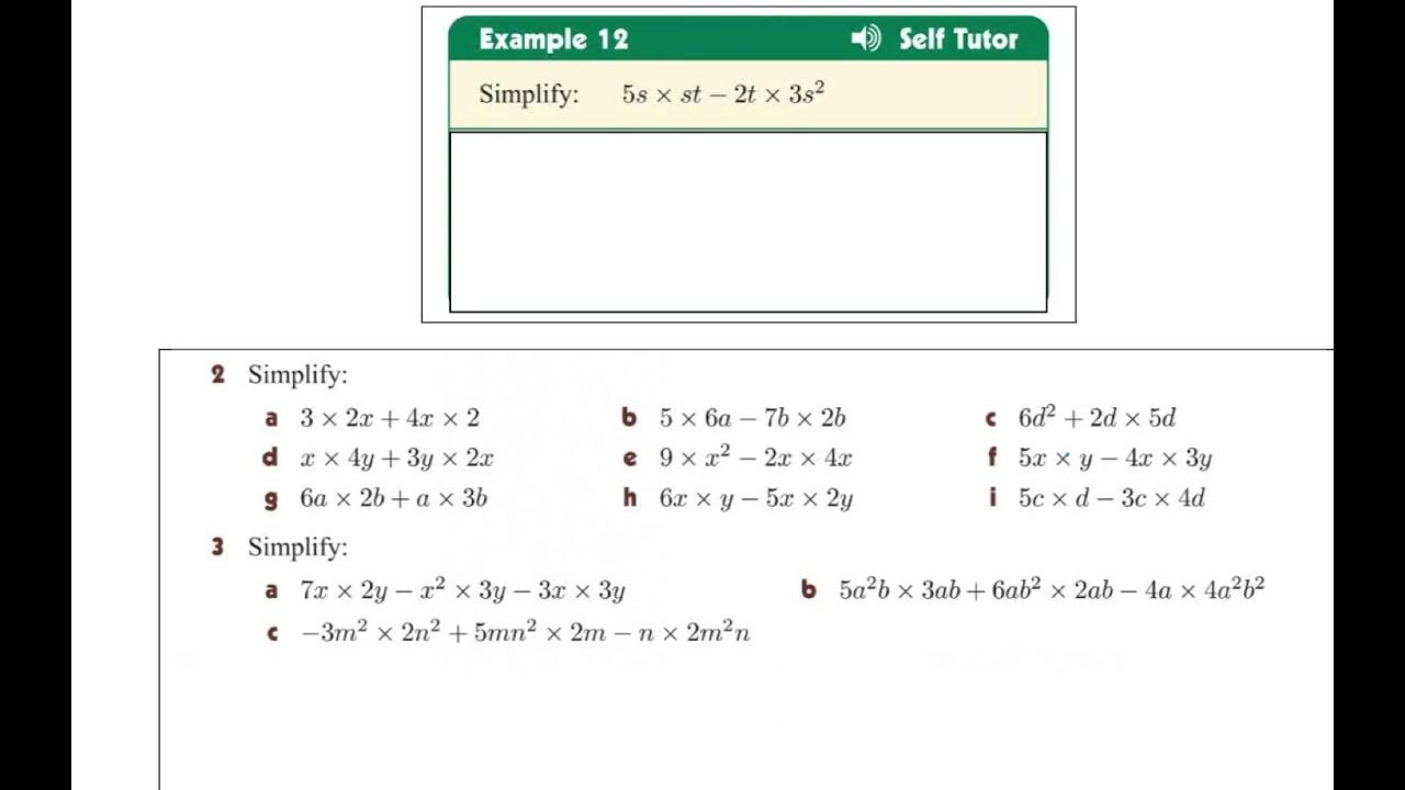 Year 10 Algebraic Products - YouTube