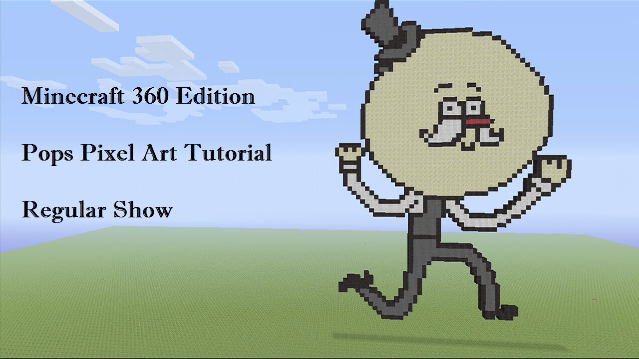 Minecraft Pops (Regular Show) Pixel Art Tutorial - YouTube