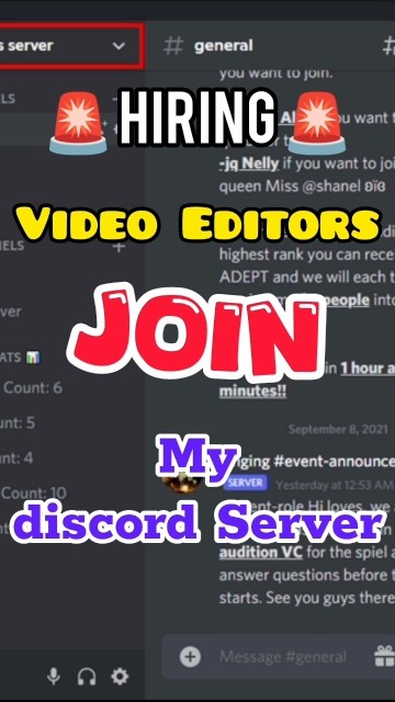 Discord Server for video editing job || #freelancer #hire #videoediting ...