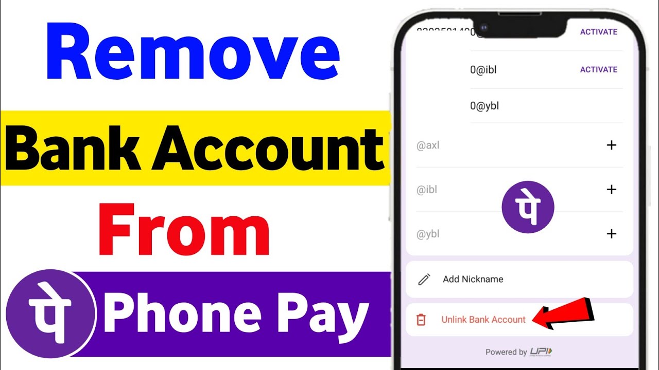 How To Remove Bank Account From Phone Pay | Phone Pay Se Bank Account ...