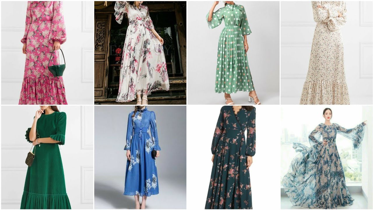 maxi dress design ideas for girls 2023/latest winter maxi designs - YouTube