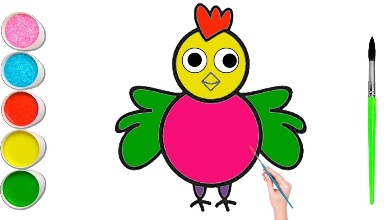 Sparrow Bird Drawing step by step for Kids | How To Draw Easy chidiya ...