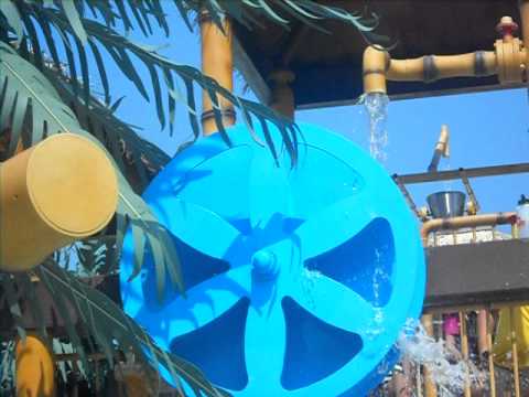 The Blue Waterwheel at Splash Zone Waterpark in James Island, SC, USA ...
