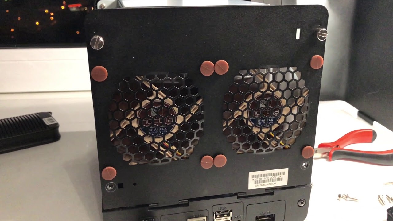 Synology DS411+II - Noctua FAN mod - CPU + REAR - YouTube