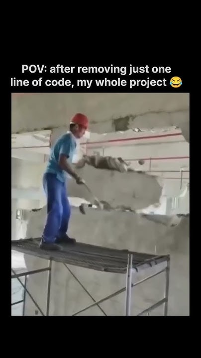 Removing just one line of code 🤣 #developer #developermemes #developerlife #coderlife # ...