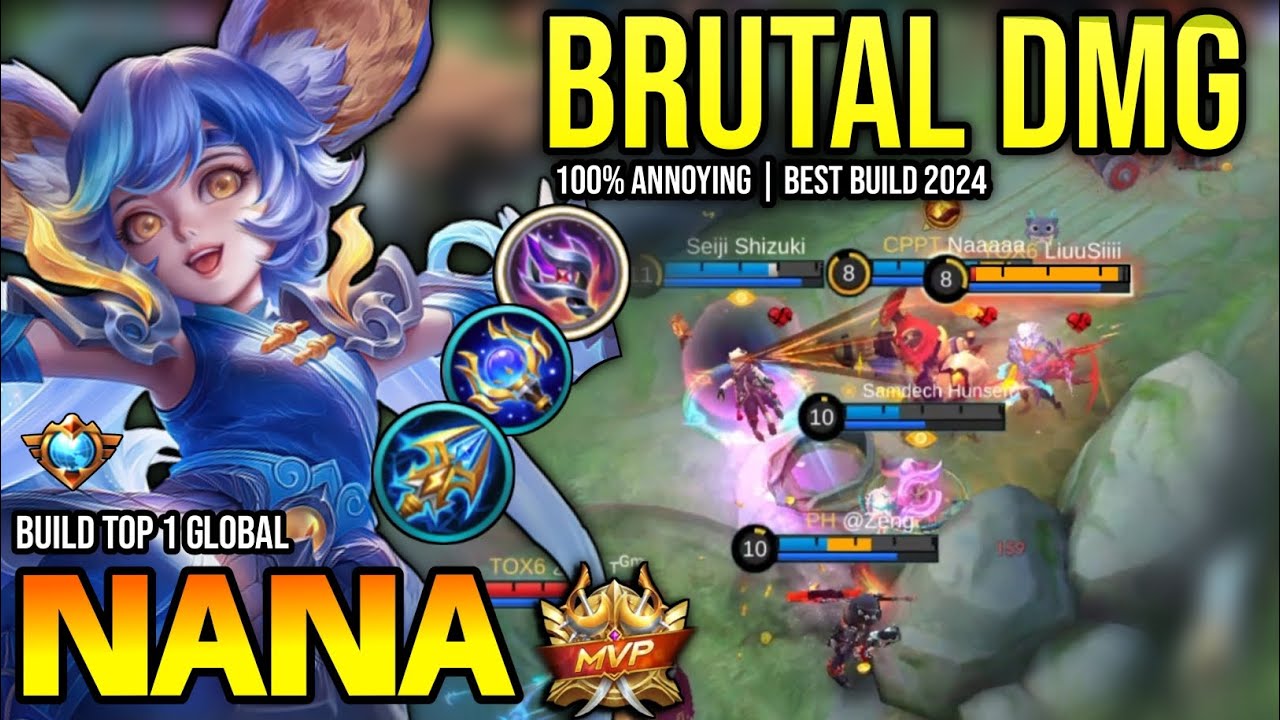 NANA BEST BUILD 2024 | BUILD TOP GLOBAL NANA GAMEPLAY | MOBILE LEGENDS ...