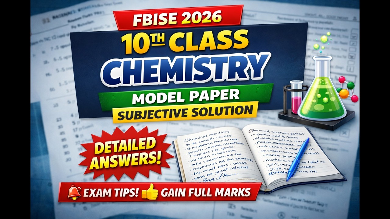 10th Class Chemistry Subjective Sec-B (Q#1 to Q#3) | Model Paper ...