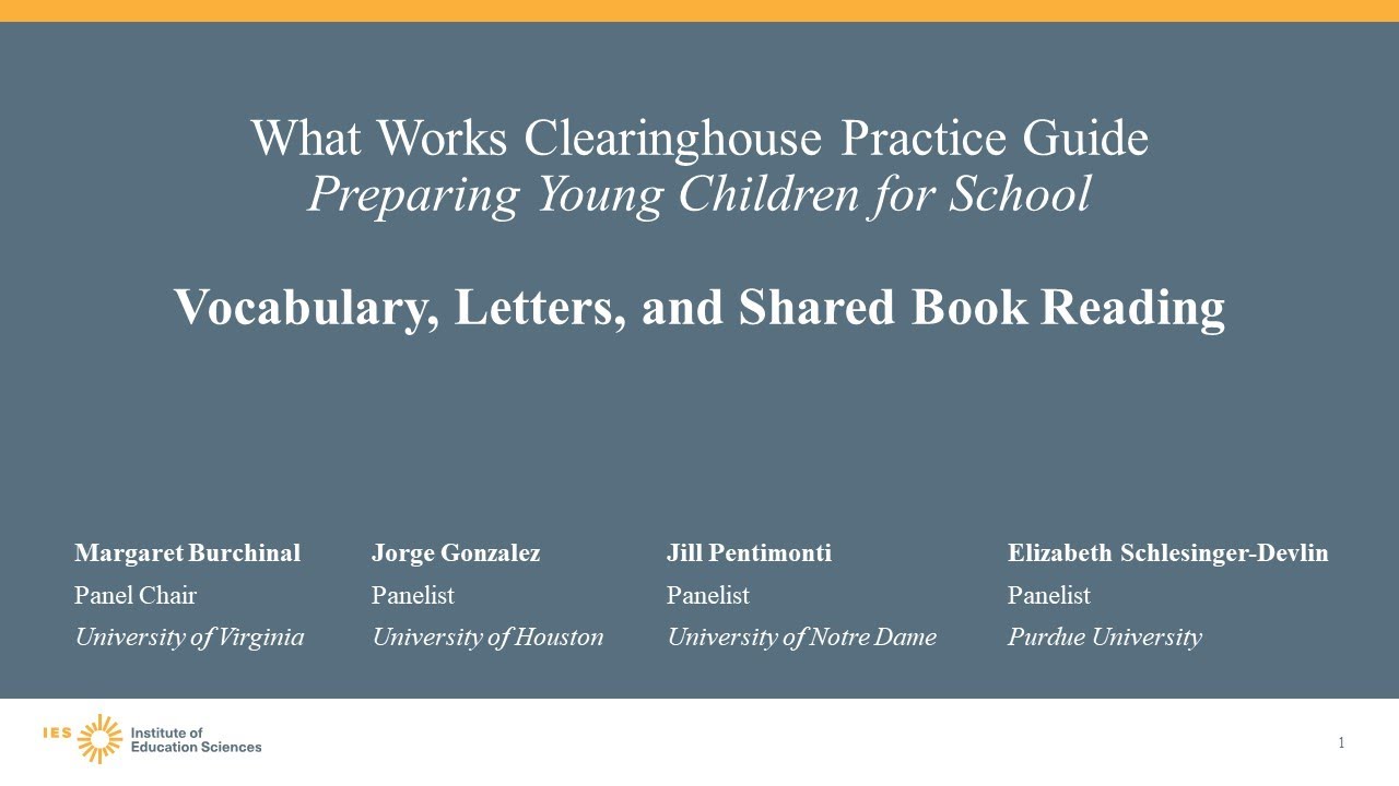Recommended Practices for Vocabulary, Letters, and Shared Book Reading ...