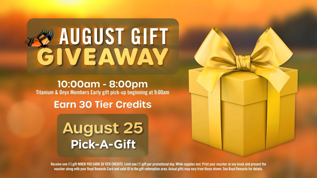 Boyd Rewards Gift Giveaway - August 25, 2022 - YouTube
