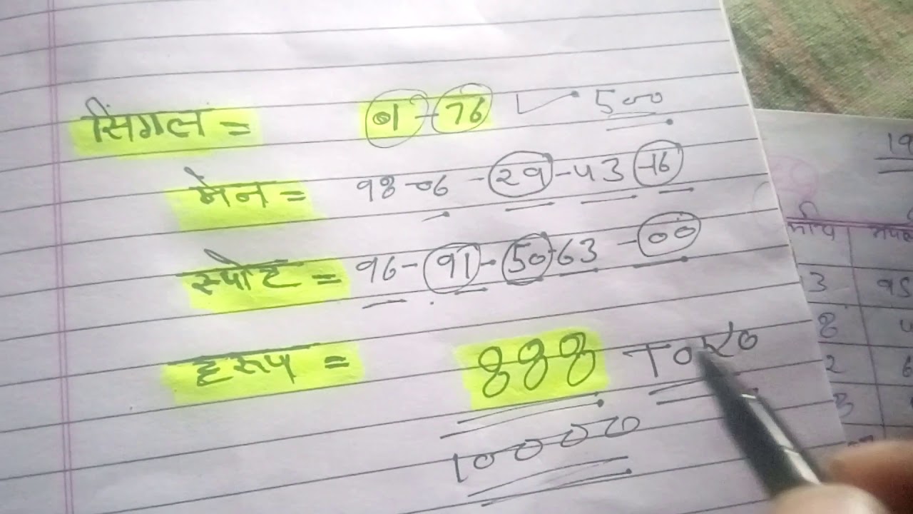 Disavar singal jodi 101% pass gali satta formula 6/3/2020/ - YouTube