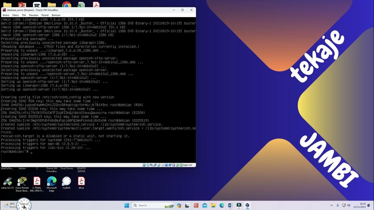 KONFIGURASI DATABASE SERVER DAN PHPMYADMIN - YouTube