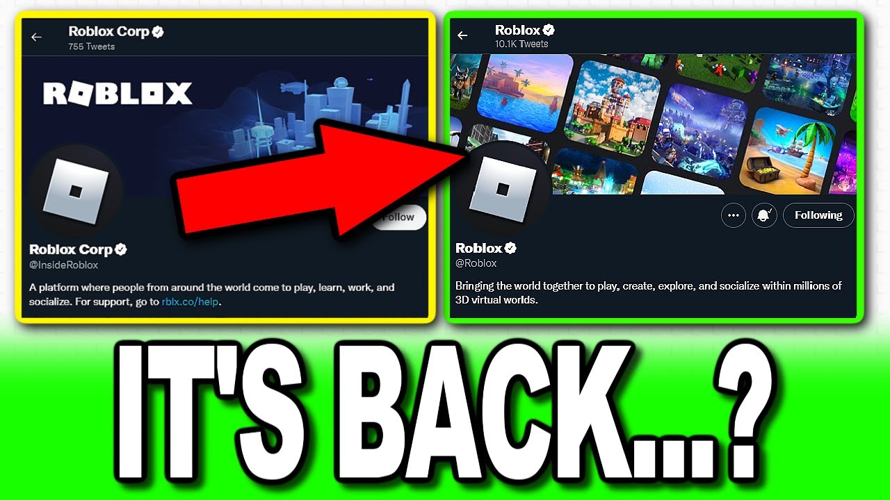 Roblox's Twitter is back... kinda - YouTube
