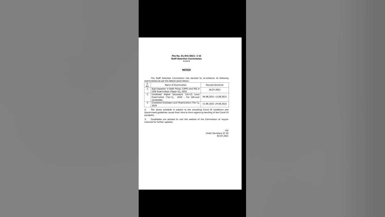 ssc Exam Date Announced cgl cpo chsl shorts YouTube ssc-exam-date-announced-cgl-cpo-chsl-shorts-youtube