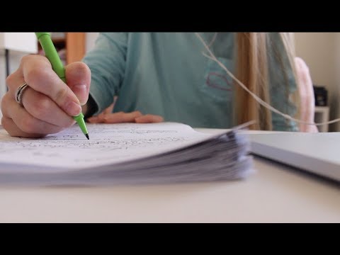 [ASMR] Study Session - Grading Tests + Minimal Whispering - YouTube