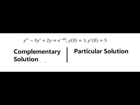Calculus Help: Complementary and Particular Solutions: y''-3y' +2y=e ...