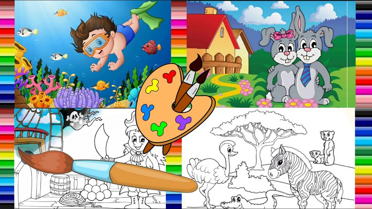 Drawing for kids | coloring pages for kids with Happy brain kids ...