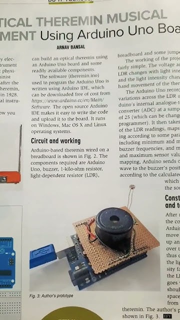 OPTICAL THEREMIN MUSICAL INSTRUMENT USING ARDUINO - YouTube