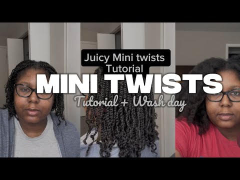 Mini twists | Protective Style | Natural Hair - YouTube