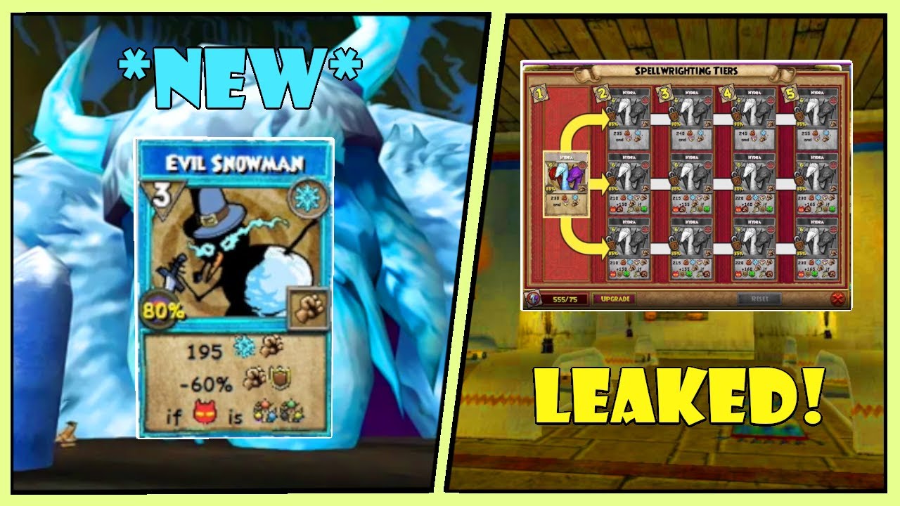 Wizard101: *NEW* Evil Snowman And Hydra Update! - YouTube