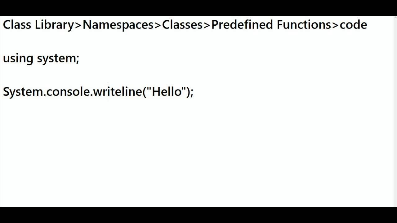 .NET Framework - Base Class Library - Dot Net Video Tutorials in Telugu ...