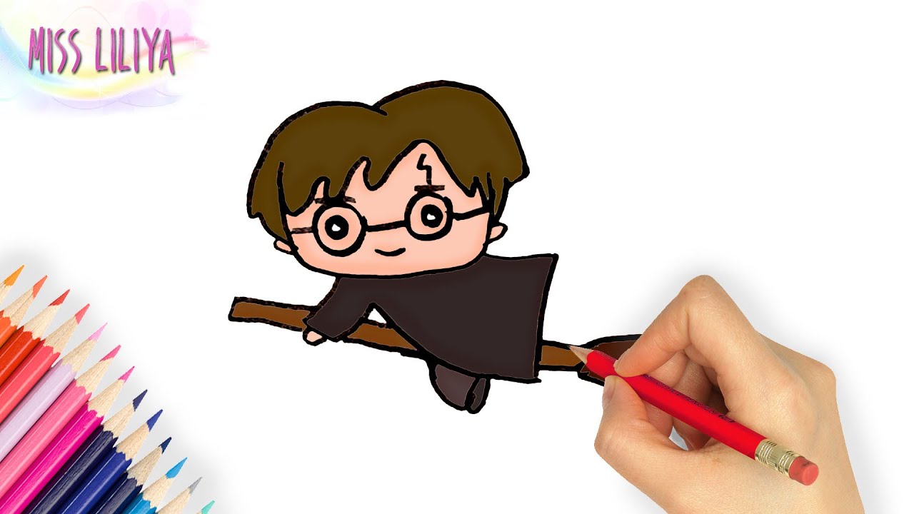 Як намалювати Гаррі Поттера Прості малюнки How To Draw Harry Potter