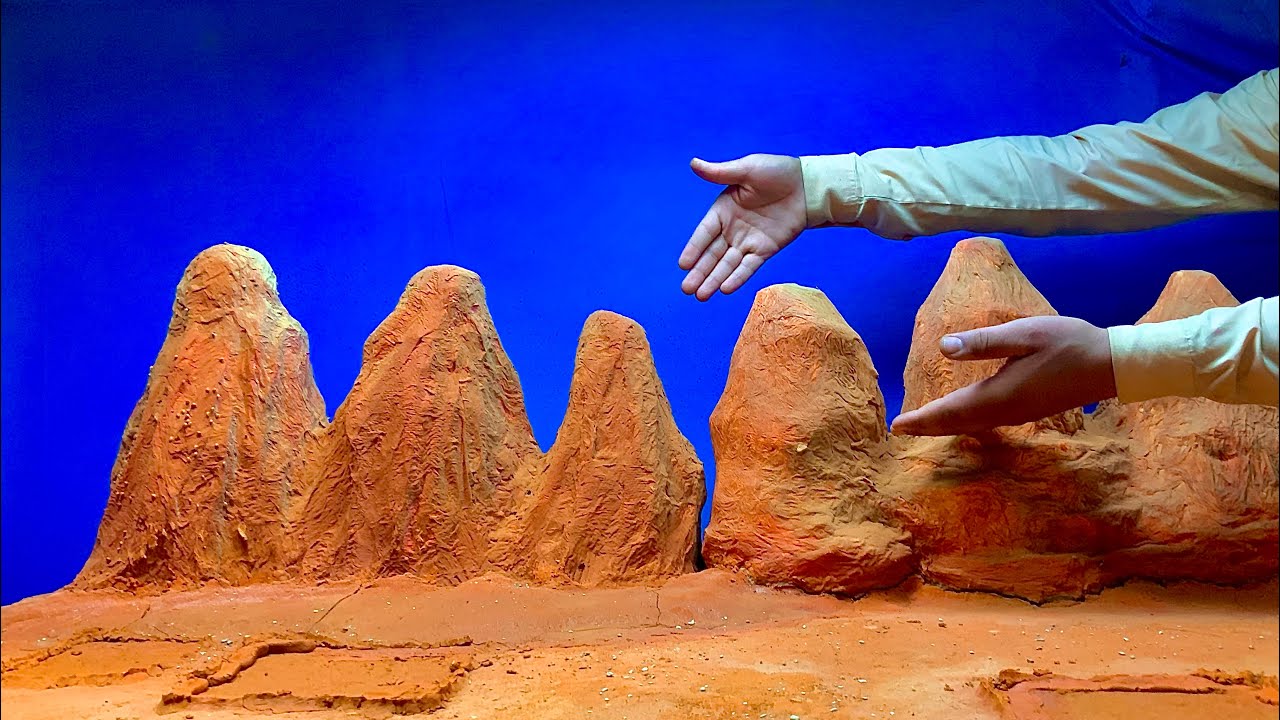 how to make artificial mountains | making releastic mini mountains ...