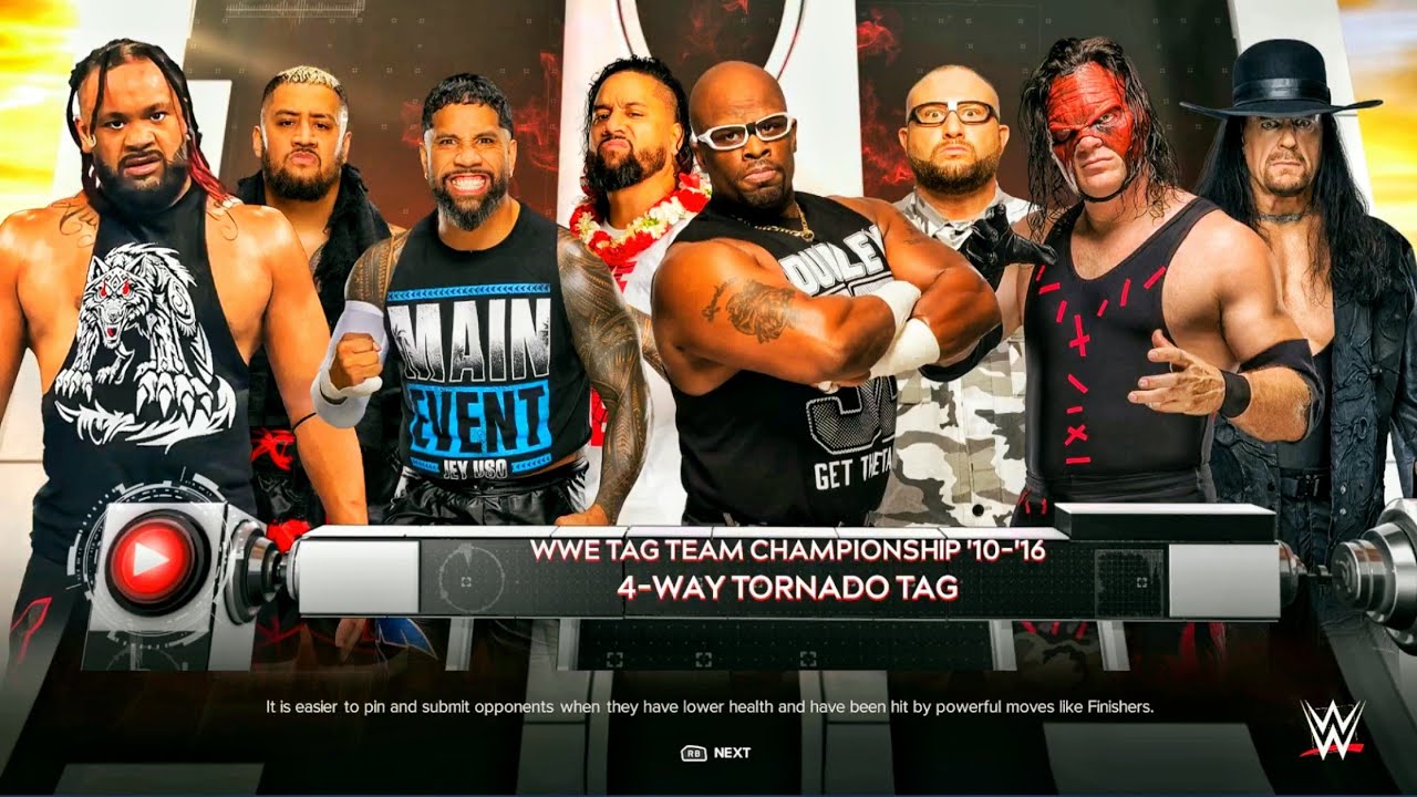 4 Teams Tornado Tag Team Match For The WWE Tag Team Titles | WWE 2k24 ...