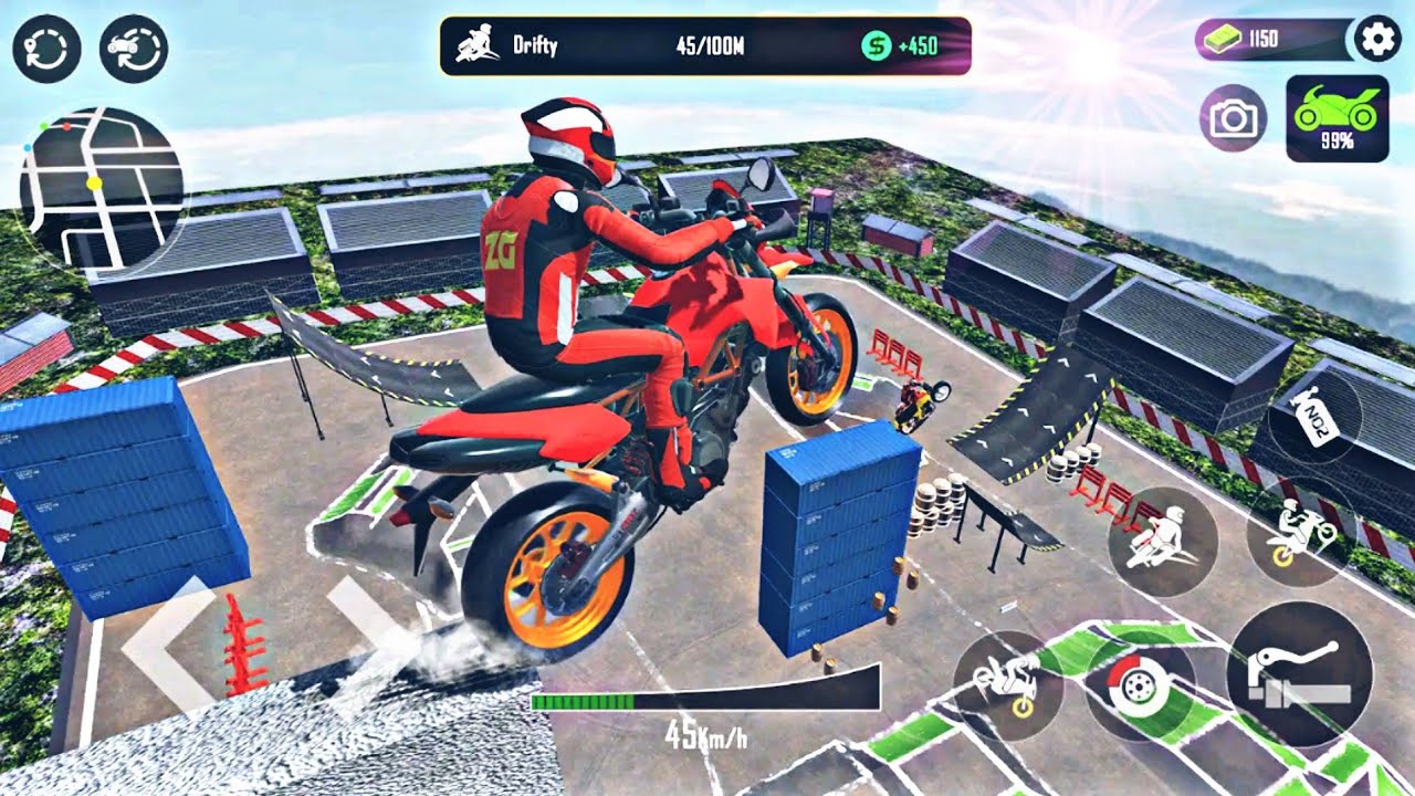 GT Moto Stunt Driving Simulator 3D || Extreme Motocross Bike Racing ...