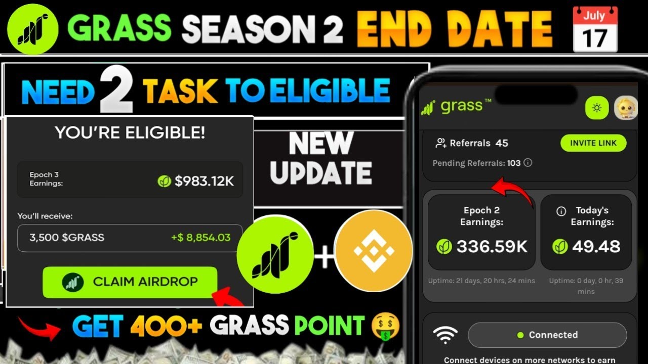 Grass Airdrop Season 2 Update | End Date, Withdrawal & Eligibility ...