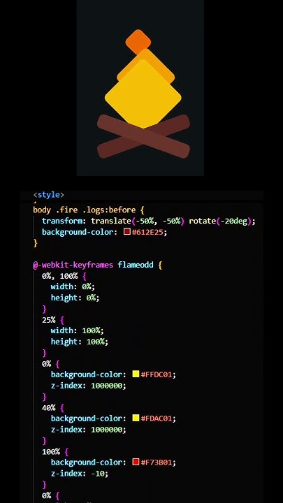 Fire Animation š„µš„ Html Tutorial For Beginners Html Css Htmlcss Viral Shorts Fire