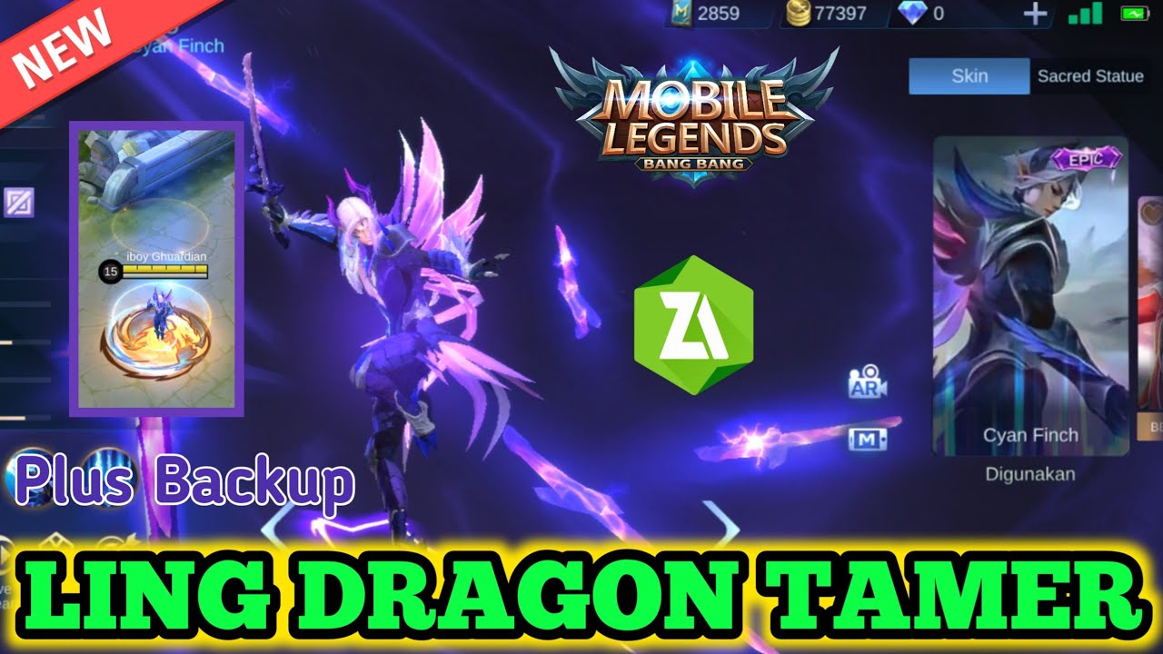 NEW SCRIPT SKIN LING DRAGON TAMER NIGHT SHADE FULL EFFECT PLUS BACKUP ...