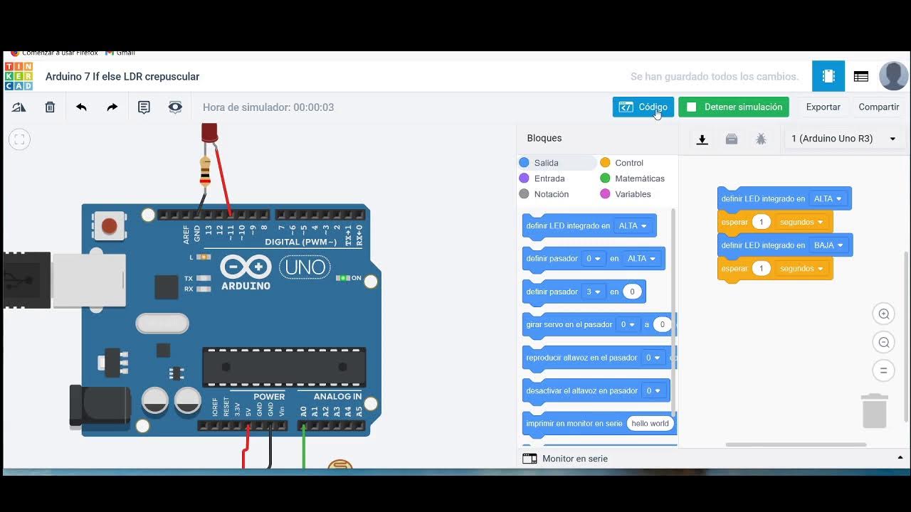 Arduino7 Condicionales if else programación bloques arduino Tinkercad LDR cuarta parte 😎 - YouTube