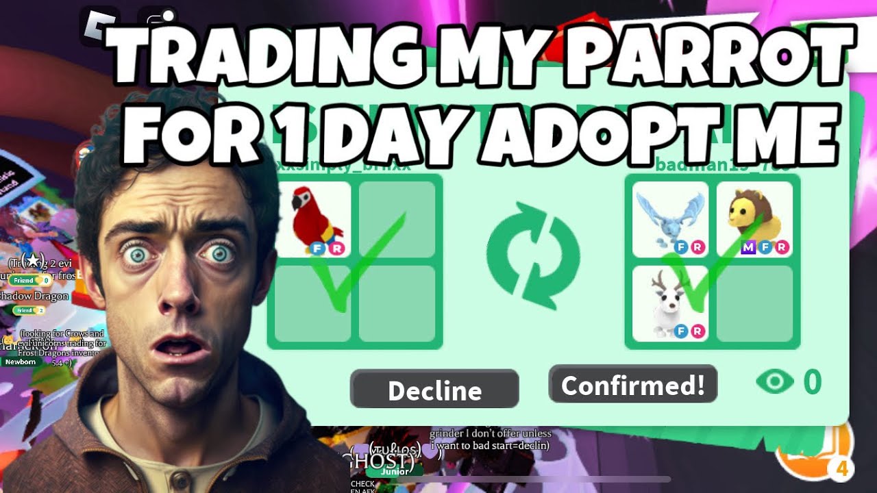 Trading my Adopt Me Parrot for One afternoon (20+ offers) - YouTube