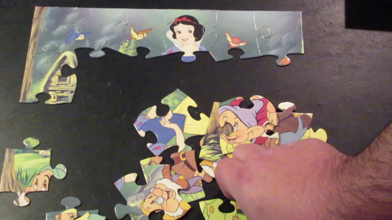 Disney Snow White and The Seven Dwarfs ! PUZZLE FOR KIDS ! - YouTube