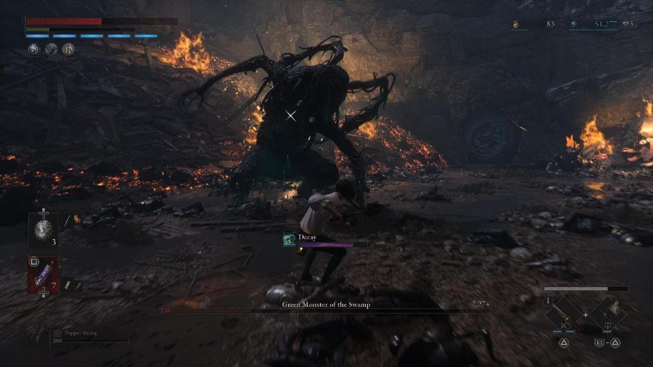 Lies of P- Green Monster of the Swamp Boss Fight (PS5 Gameplay) - YouTube