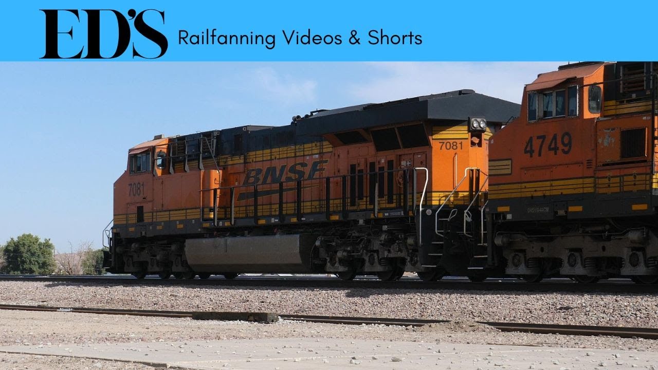 Ed's Railfanning Video # 040 BNSF 7081 PORT STACK TRAIN MP 737 NEEDLES SUB - YouTube