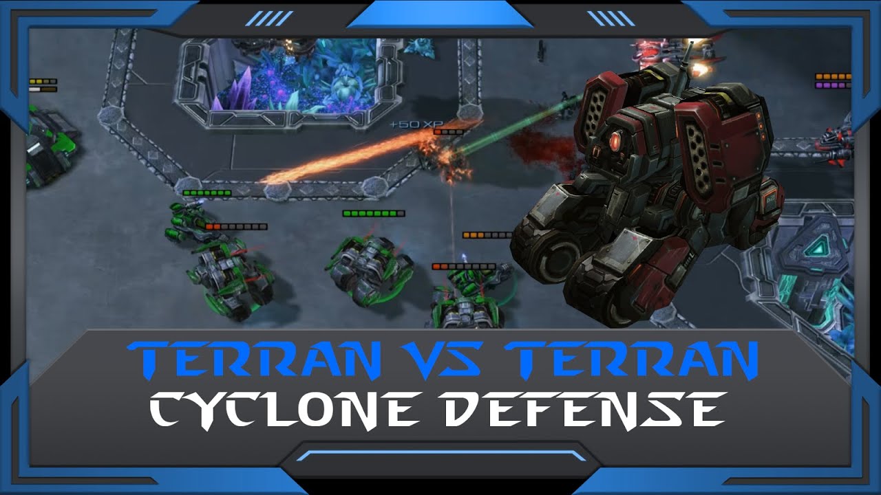StarCraft 2 (RuFF Highlight): Cyclone Defense - YouTube