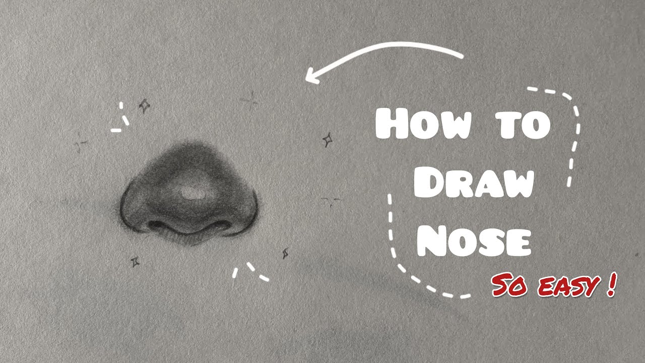 How to draw nose |easy tutorial - YouTube