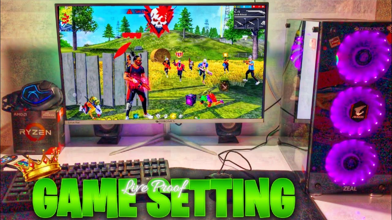my gaming pc full Setting Free Fire 🔥 under budget GT 1030 & ryzen 5 ...