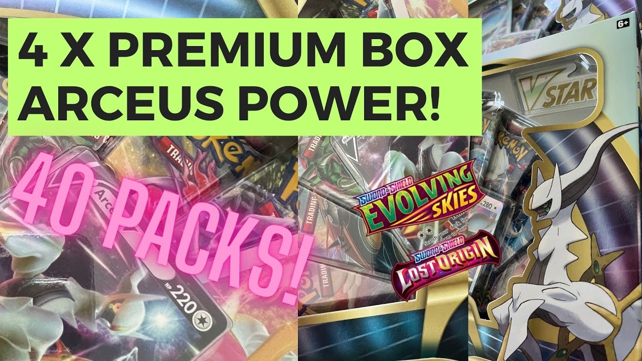 Opening 4 Arceus VSTAR Premium Boxes! Hits from Evolving Skies, Lost ...
